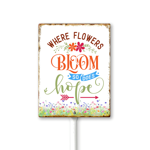Eveokoki Garden Signs Where Flowers Bloom Sign with Stake Outdoor ...