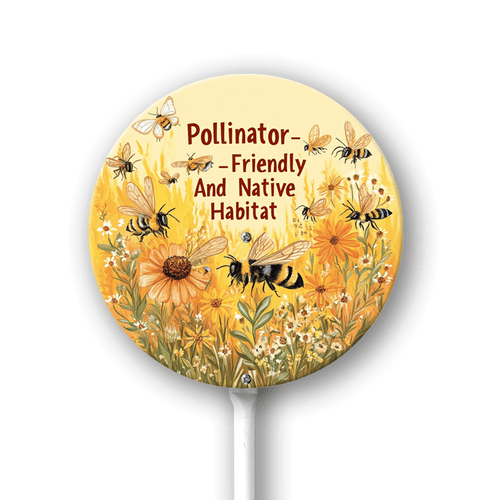 Eveokoki Garden Signs Pollinator-Friendly And Native Habitat Sign with ...