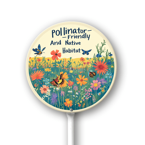 Eveokoki Garden Signs Pollinator-Friendly And Native Habitat Sign with ...