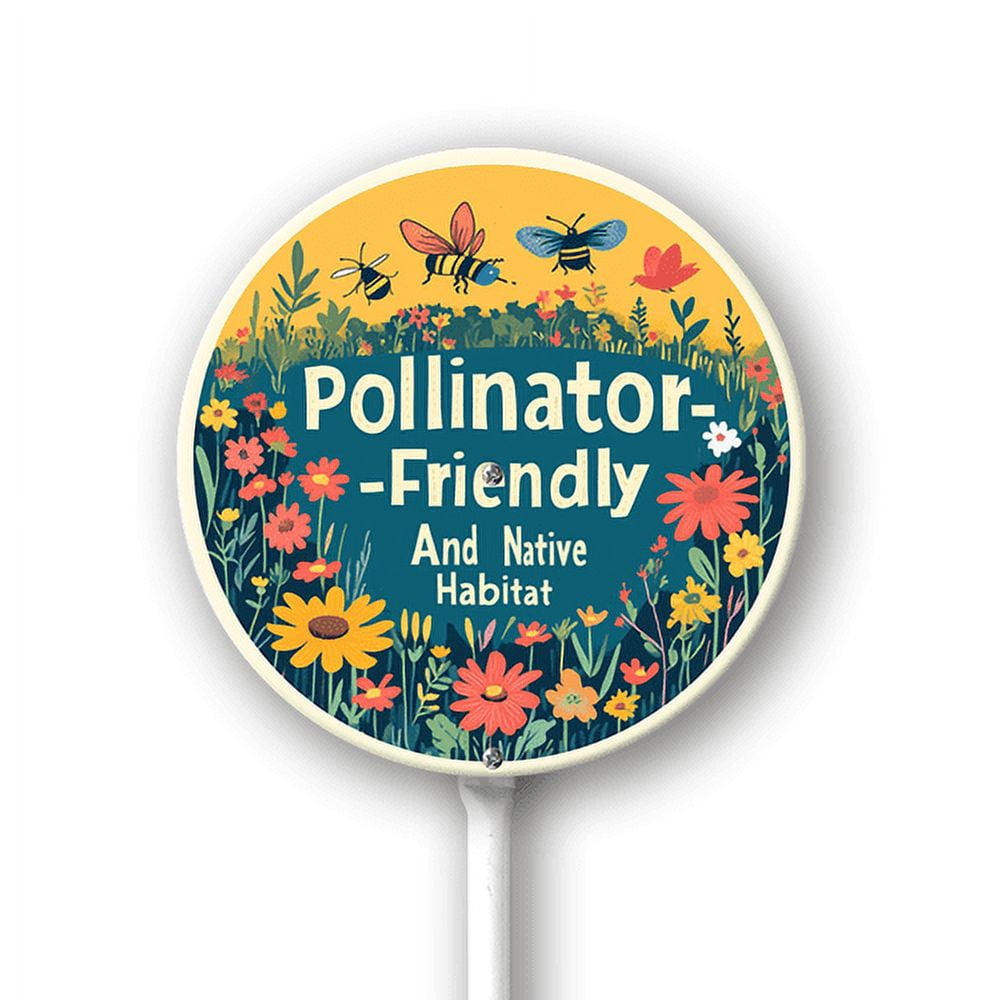 Eveokoki Garden Signs Pollinator-Friendly And Native Habitat Sign with ...