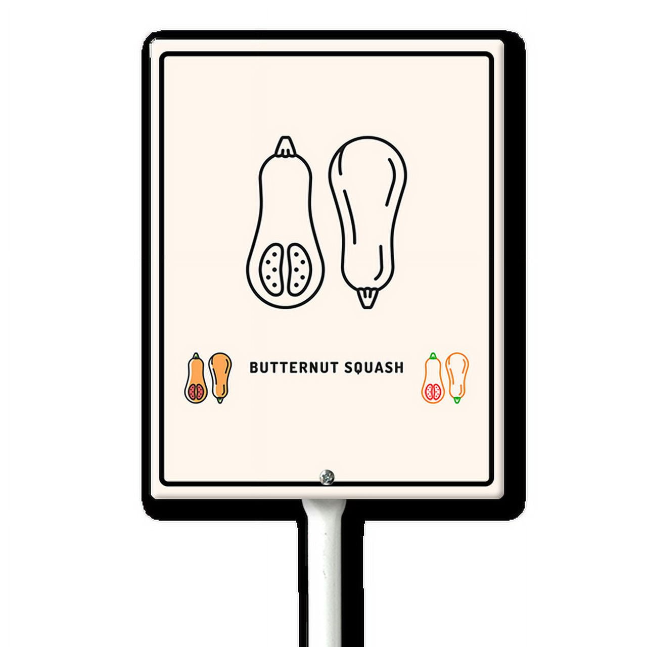 Eveokoki Garden Signs For Vegetables With Stake Butternut Squash Garden ...