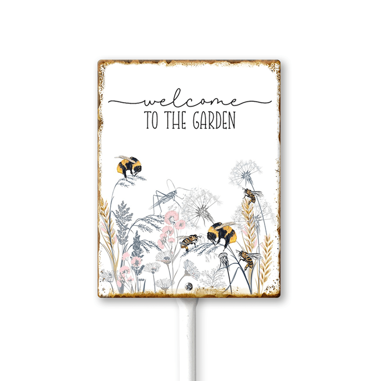Eveokoki Garden Signs Welcome To The Garden Sign with Stake Outdoor ...