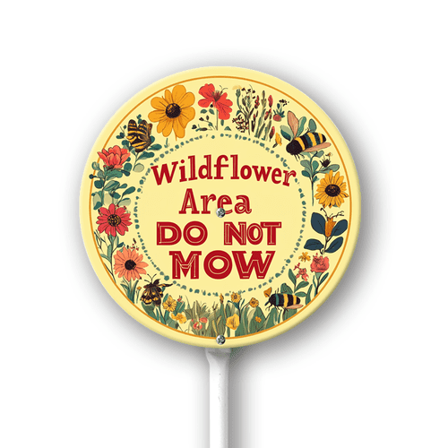 Eveokoki Garden Signs Wildflower Area Do Not Mow Sign with Stake ...