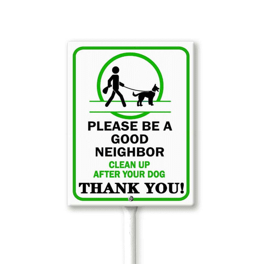 Eveokoki Be A Good Neighbor Clean Up After Your Dog Signs for Yard with ...