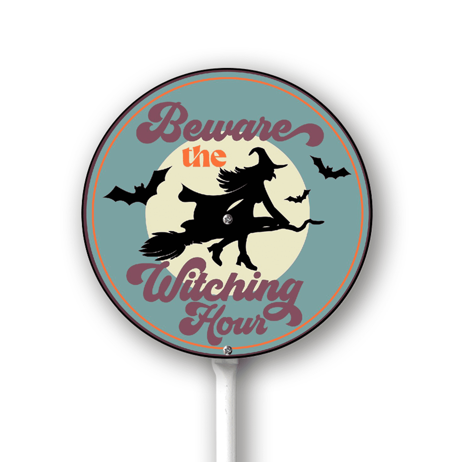 Eveokoki Halloween Yard Sign Beware The Witching Hour Decorations Yard ...