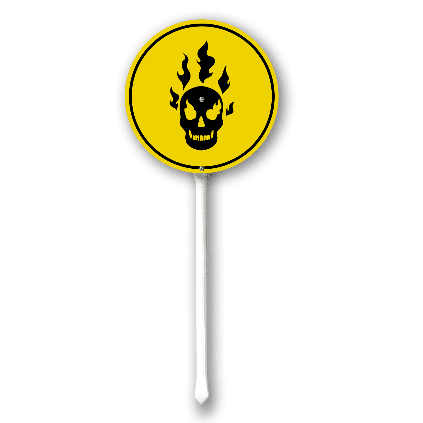 Eveokoki Halloween Yard Sign Flaming Skull Crossing Decorations Yard ...