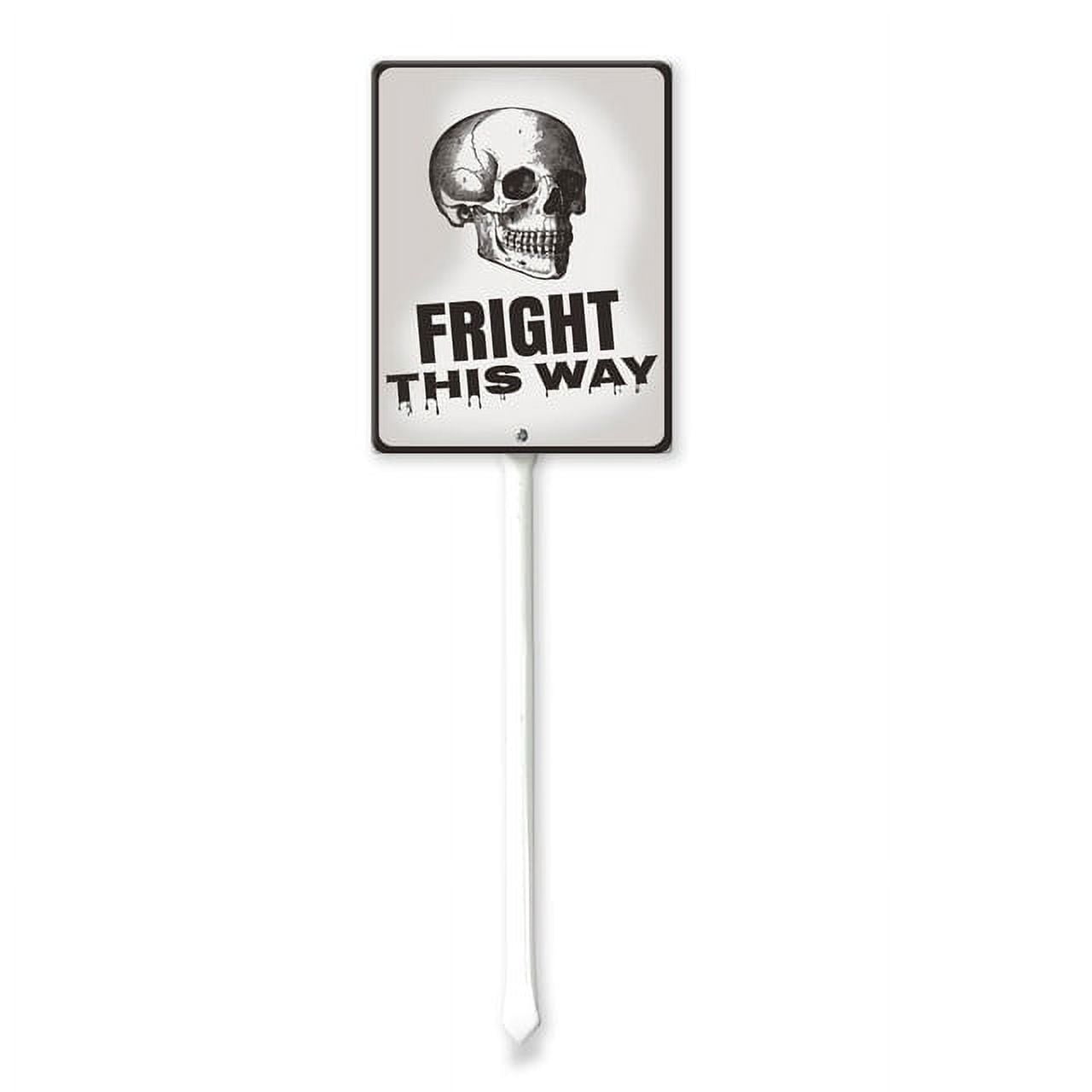 Eveokoki Halloween Yard Sign Fright This Way Decorations Yard Signs ...