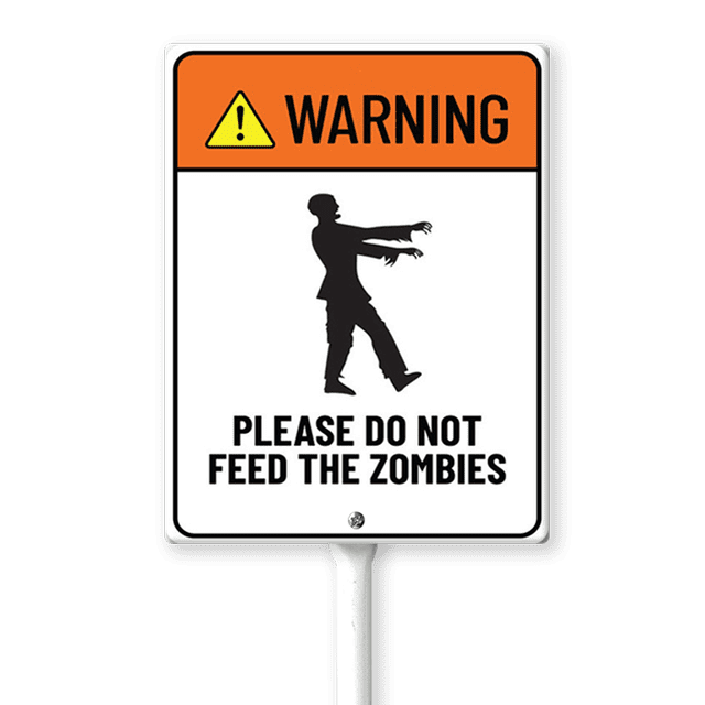 Eveokoki Halloween Yard Sign Pelase Do Not Feed Zombies Decorations ...