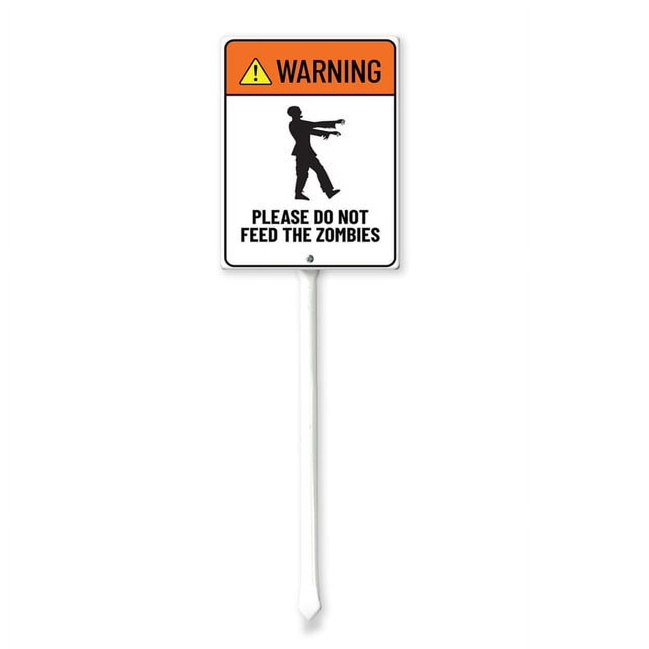 Eveokoki Halloween Yard Sign Pelase Do Not Feed Zombies Decorations ...