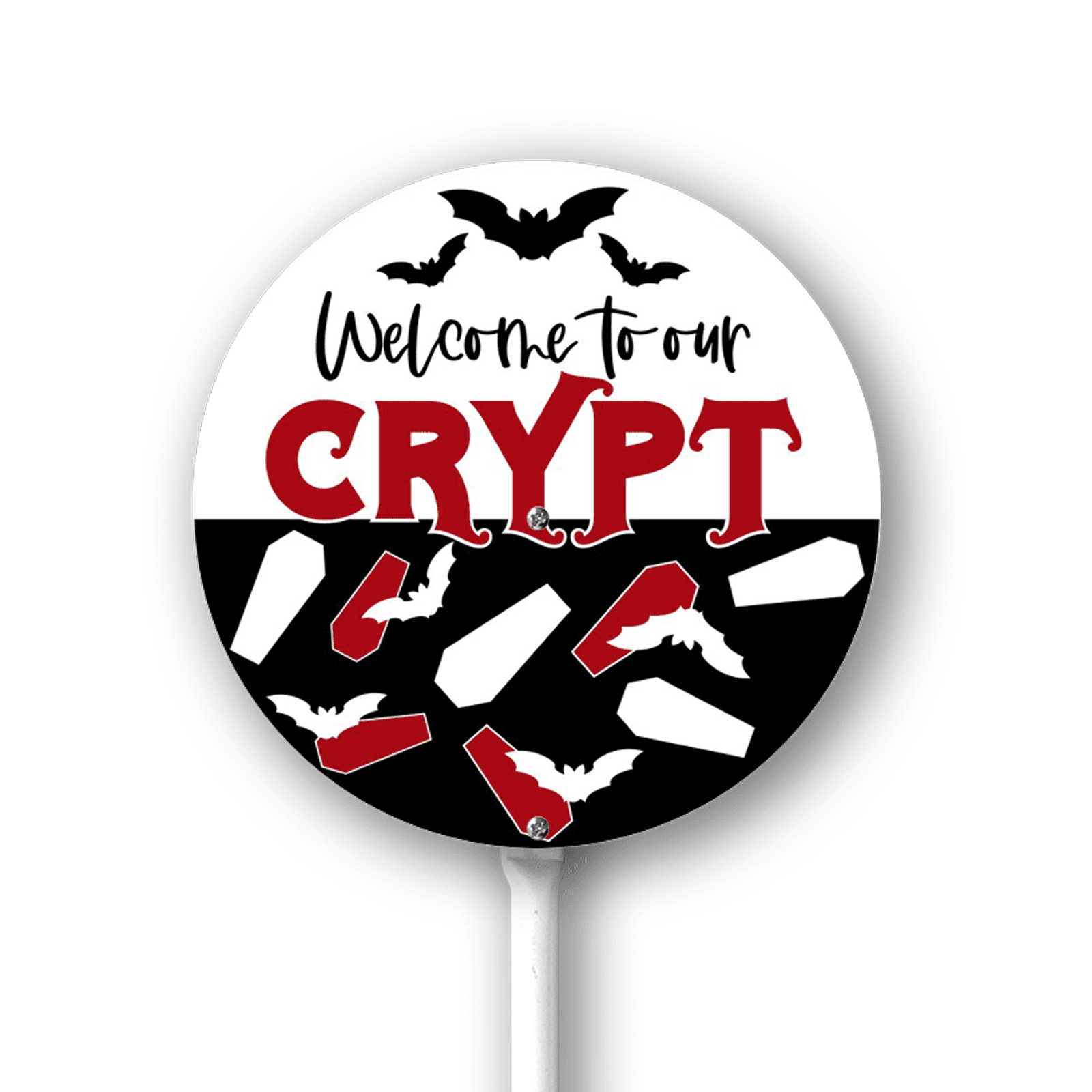 Eveokoki Halloween Yard Sign Welcome To Our Crypt Decorations Yard ...