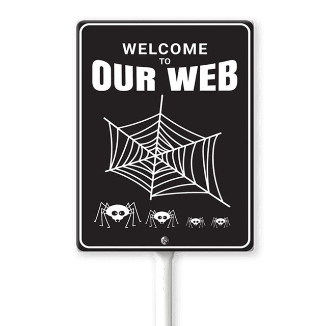 Eveokoki Halloween Yard Sign Welcome To The Web Decorations Yard Signs ...