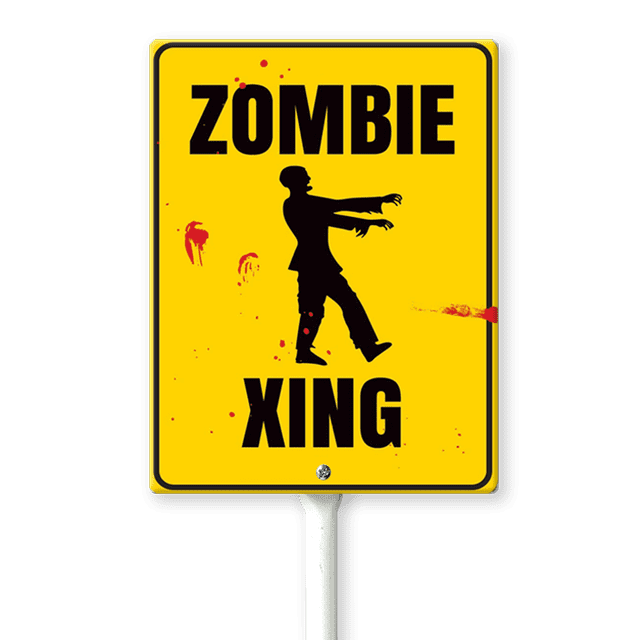 Eveokoki Halloween Yard Sign Zombie Crossing Decorations Yard Signs ...