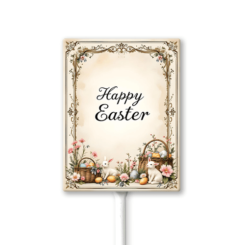 Eveokoki Happy Easter Bunny Yard Sign Outdoor Decorations Easter Yard ...