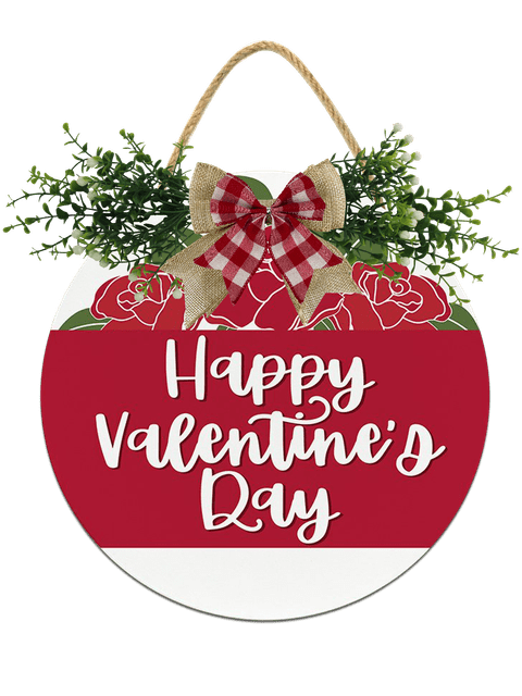 Eveokoki Happy Valentines Day Sign for Front Door Decorations, Rustic ...