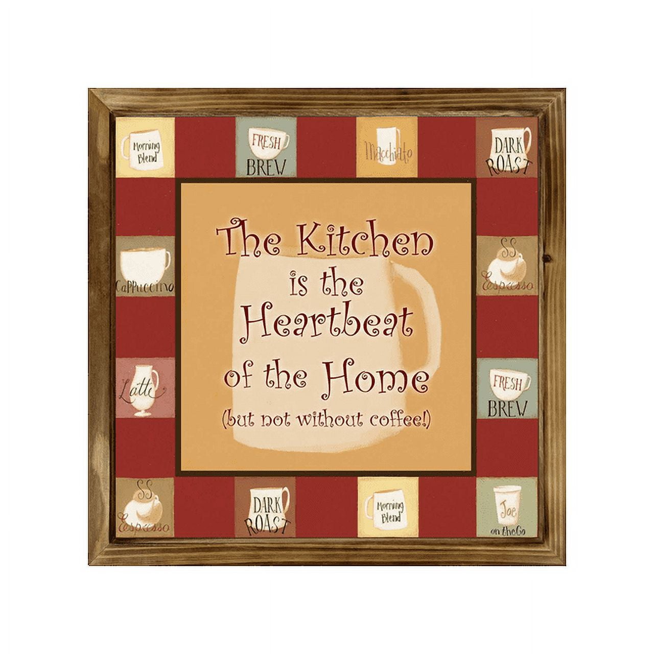 Eveokoki Heart Beat Home Square Rustic Wood Signs,Vintage Wooden ...
