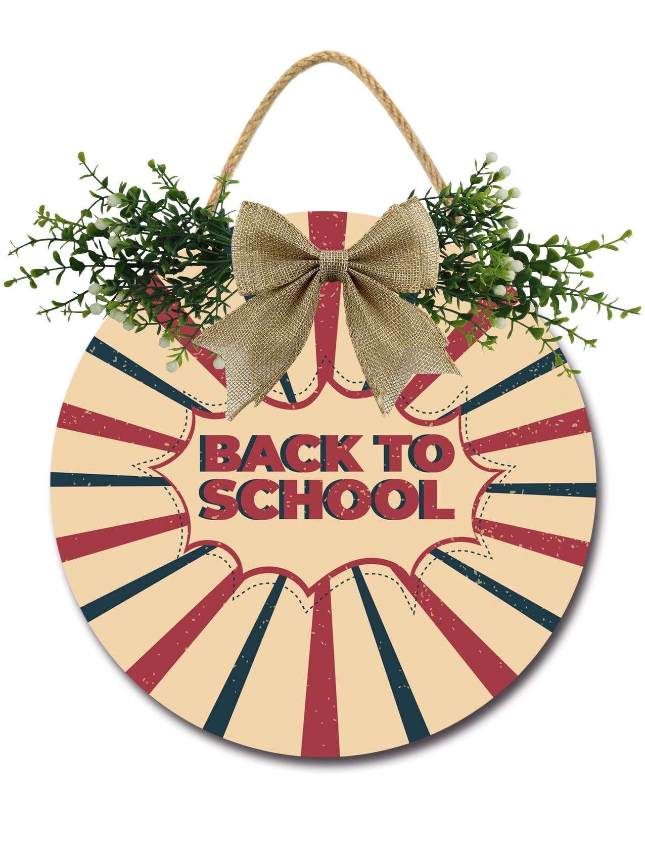 Eveokoki Hello School Door Sign Classroom Door Hanger Back to School ...