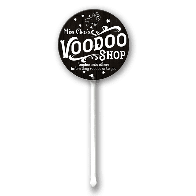 Eveokoki Home Halloween Yard Stake, 9.2x9.2 Inch Voodoo Shop Aluminum ...