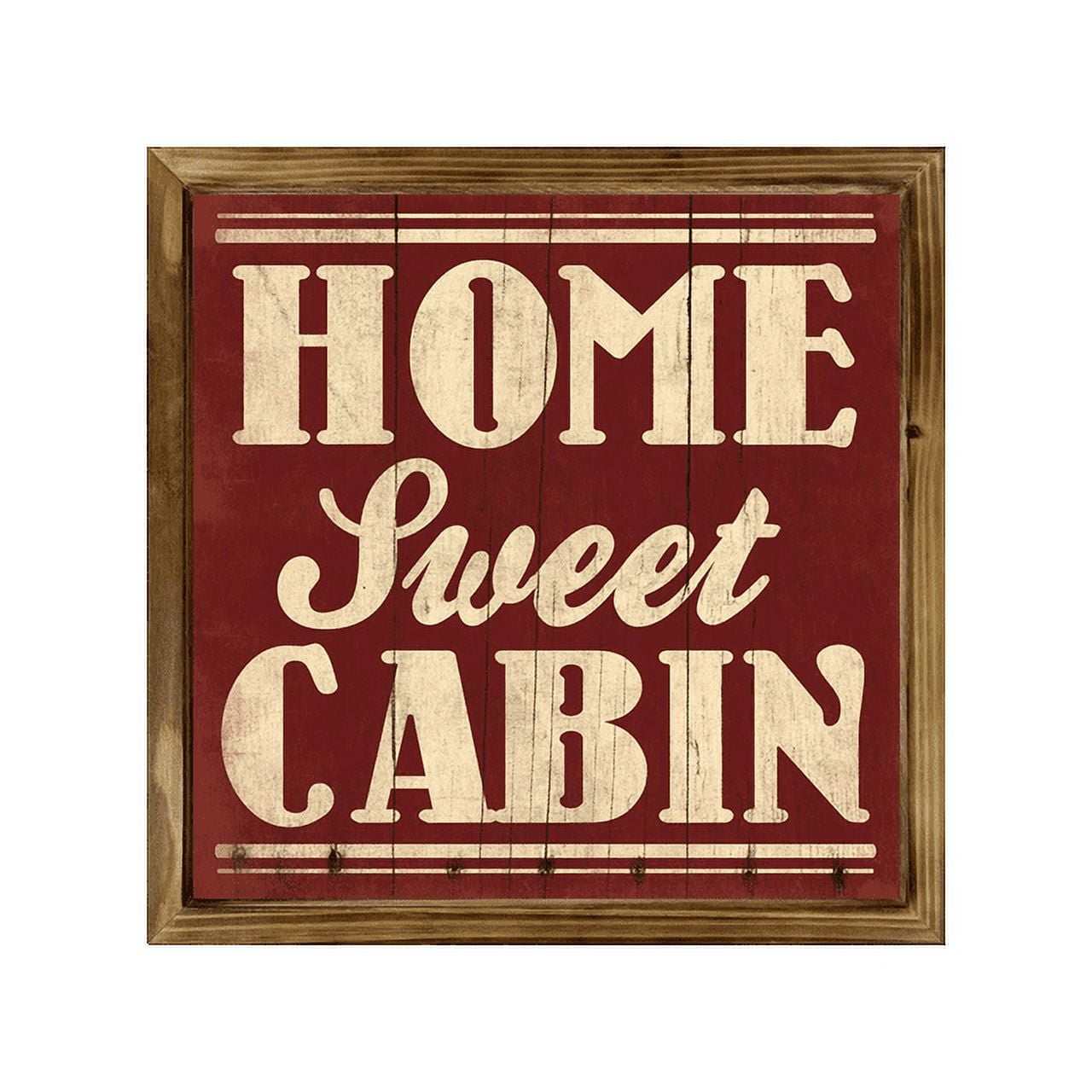 Eveokoki Home Sweet Cabin Square Rustic Wood Signs,Vintage Wooden ...