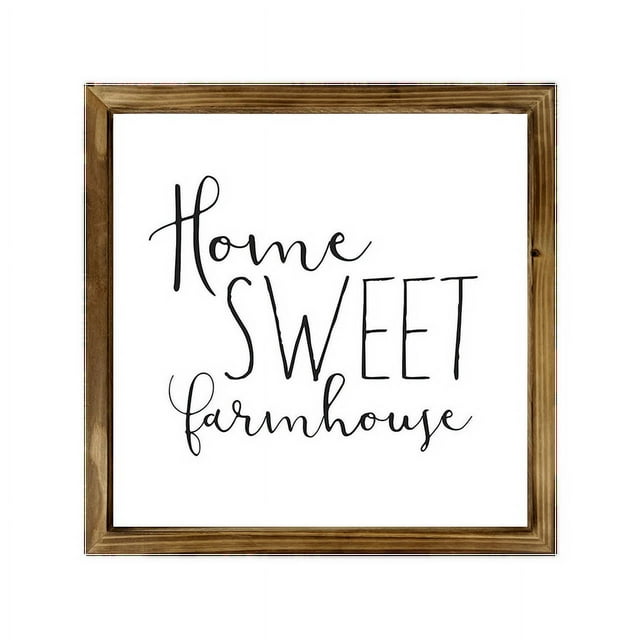 Eveokoki Home Sweet Farmhouse Square Rustic Wood Signs,Vintage Wooden ...