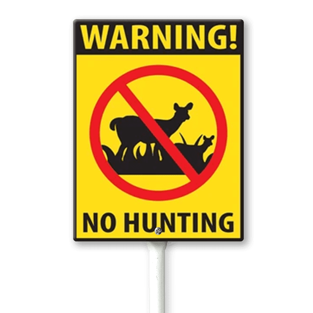 Eveokoki No Hunting Sign With Stake For Neighborhoods Yard Farm ...