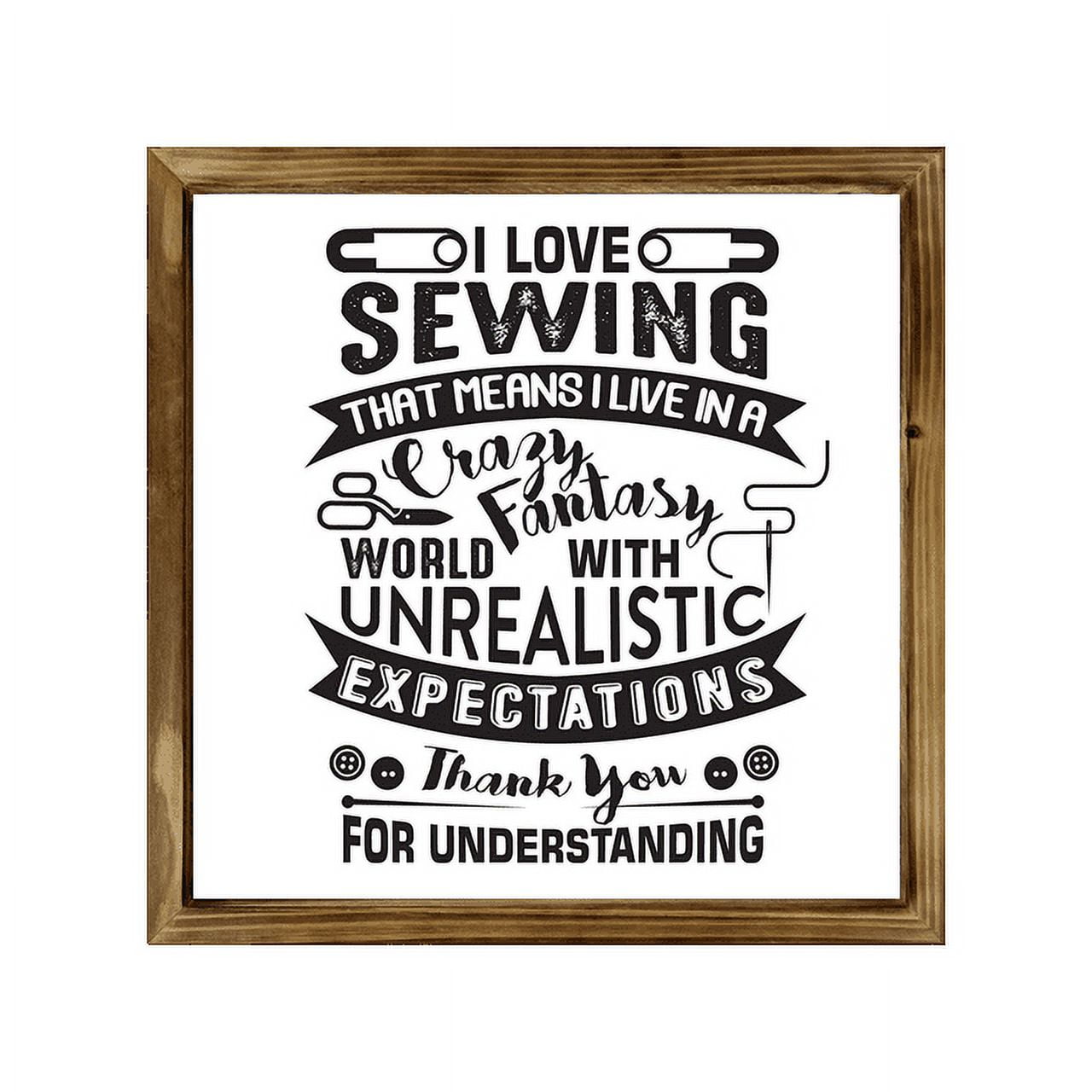 Eveokoki I Love Sewing Wall Art for Home Bar Cafe Farm Store Garage ...
