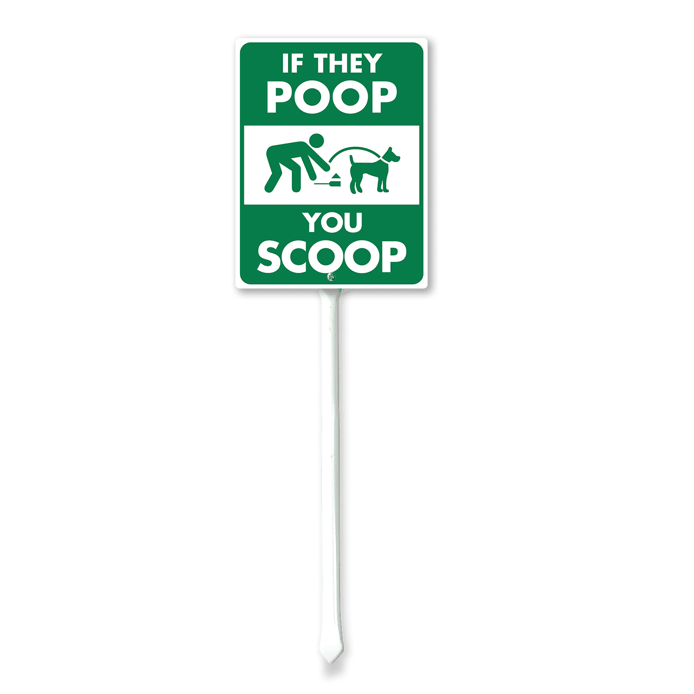 Eveokoki If They Poop You Scoop Yard Sign with Metal Stake Aluminum No ...