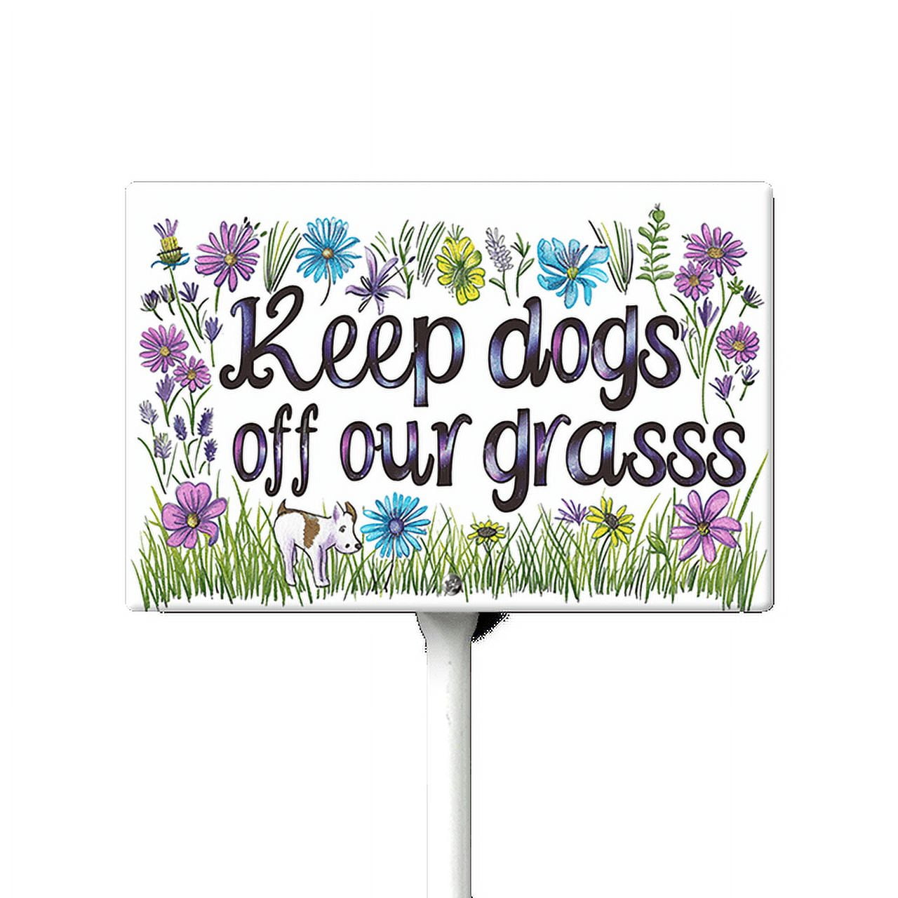 Eveokoki Keep Dog Off Our Grass Sign, 12" x8" Stay Off Grass Aluminum ...