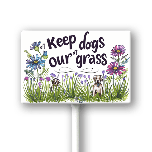 Eveokoki Keep Dogs Off Our Grass Sign, 12" x8" Stay Off Grass Aluminum ...