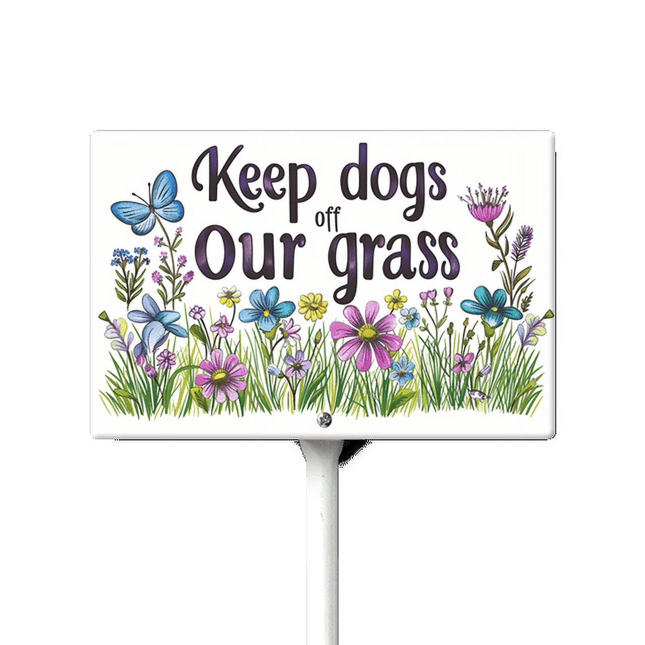 Eveokoki Keep Dogs Off Our Grass Sign, 12" x8" Stay Off Grass Aluminum ...