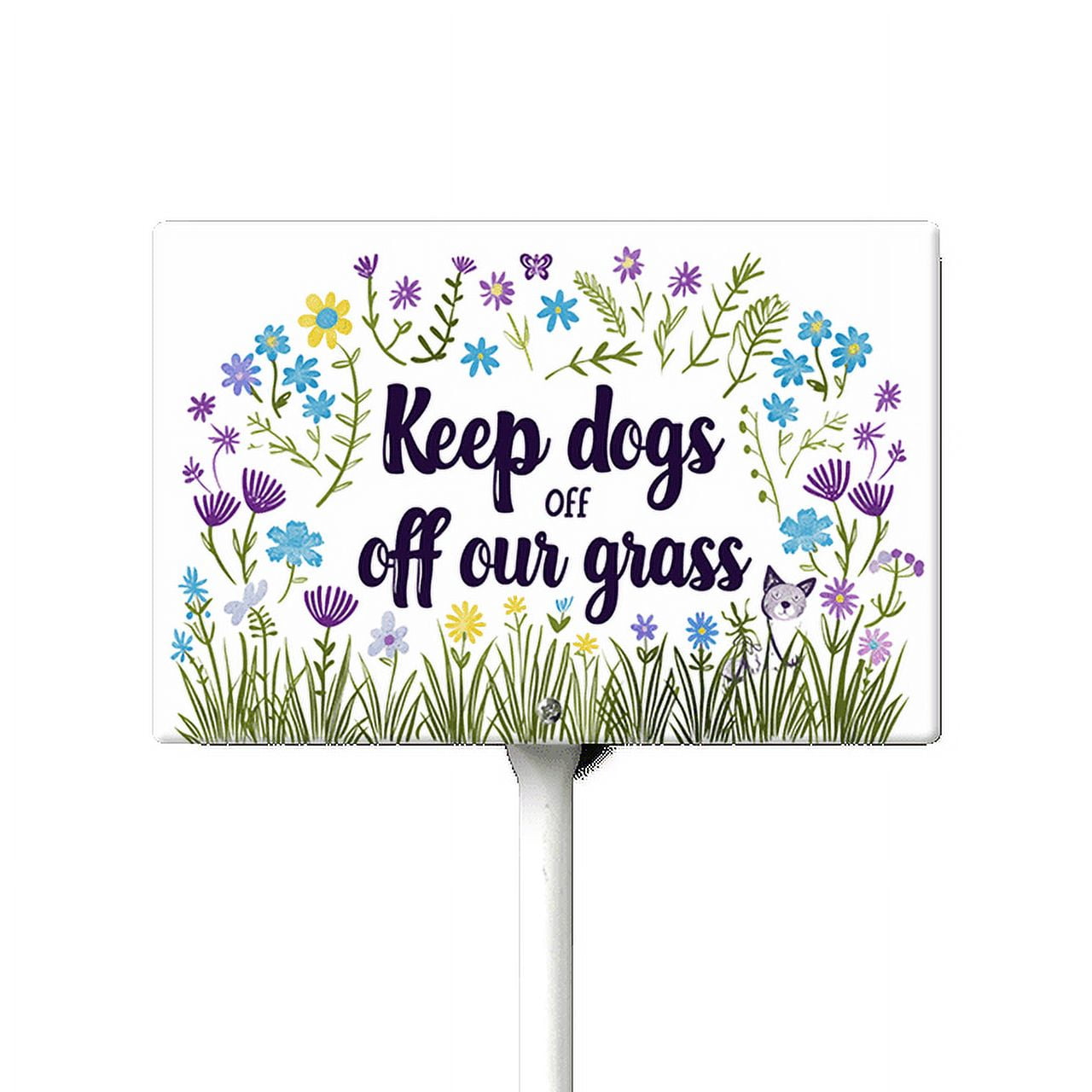 Eveokoki Keep Dogs Off Our Grass Sign, 12" x8" Stay Off Grass Aluminum ...