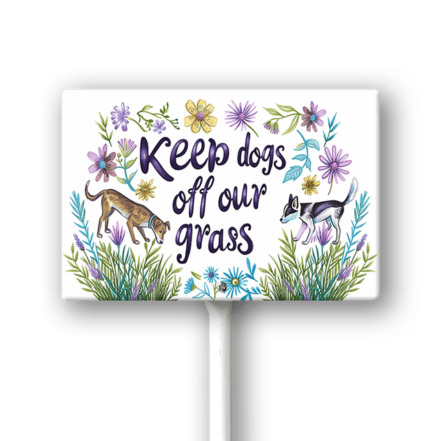 Eveokoki Keep Dogs Off Our Grass Sign, 12" x8" Stay Off Grass Aluminum ...