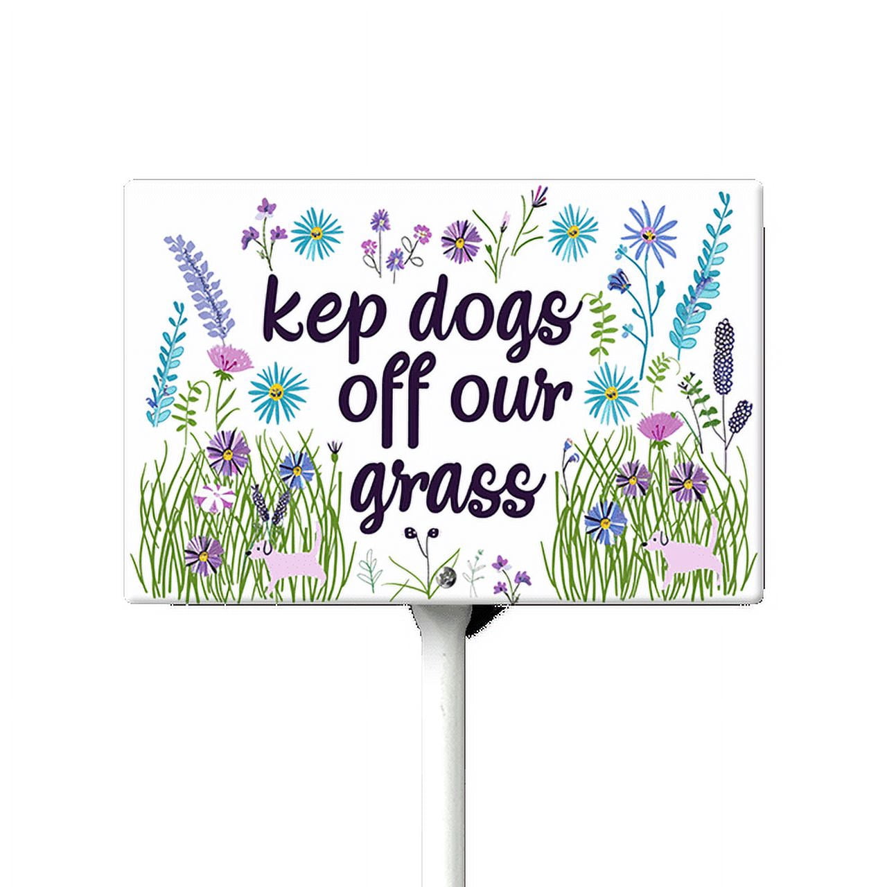 Eveokoki Keep Dogs Off Our Grass Sign, 12" x8" Stay Off Grass Aluminum ...