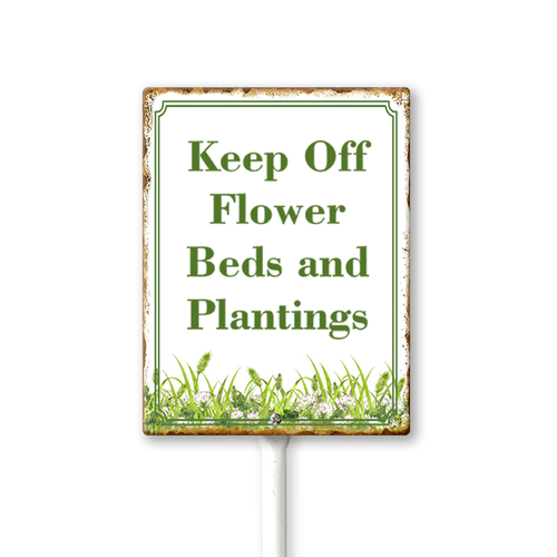 Eveokoki Keep Off Flower Bed And Plantings Yard Sign with Stake, Flower ...