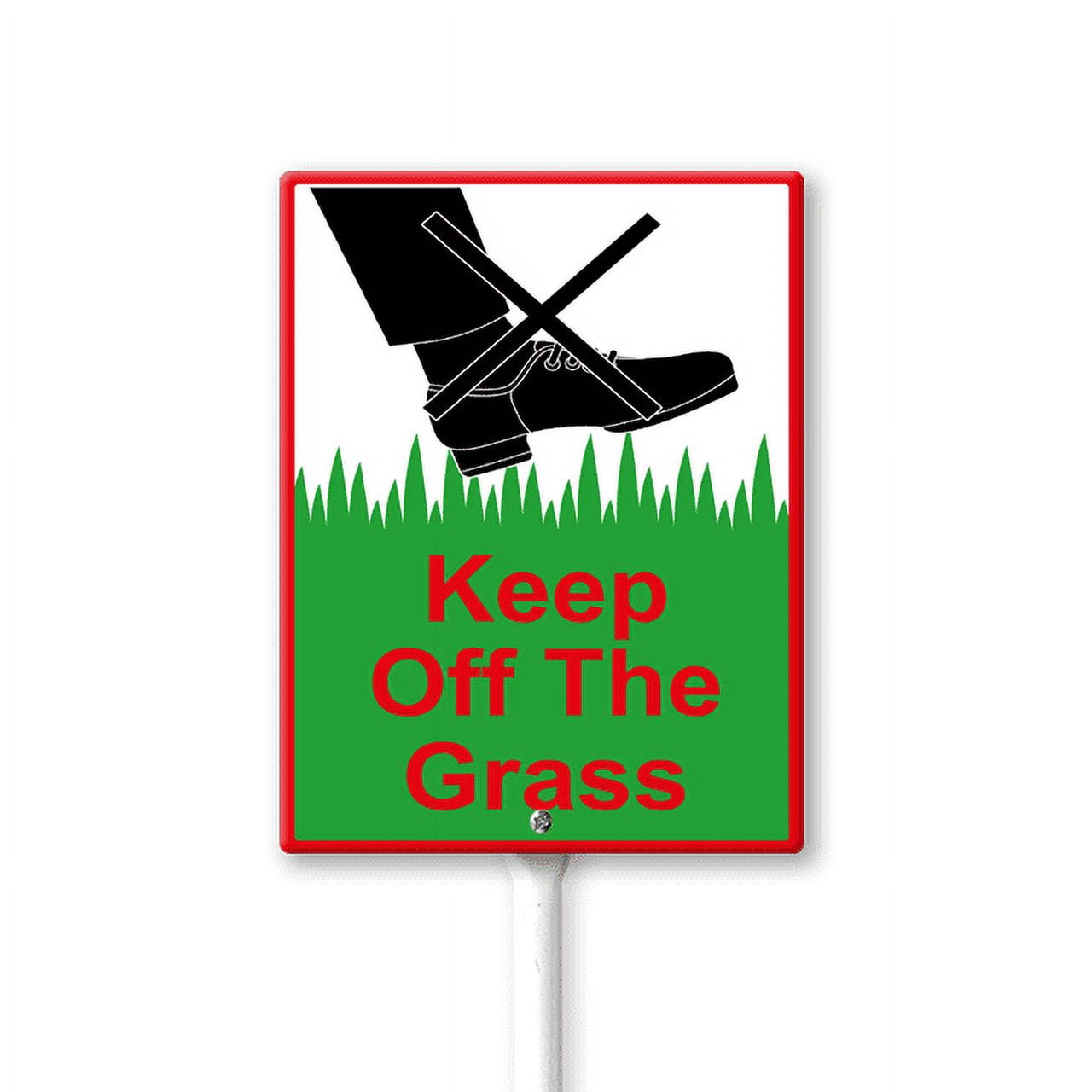 Eveokoki Keep Off Grass Yard Sign with Stakes 8x12in, Sturdy Aluminum ...
