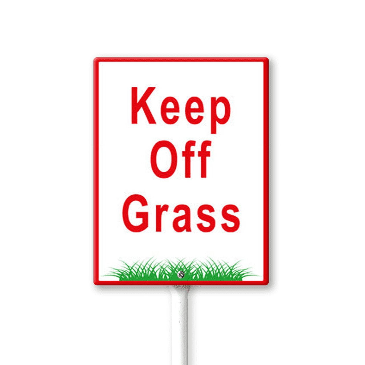 Eveokoki Keep Off Grass Yard Sign with Stakes 8x12in, Sturdy Aluminum ...