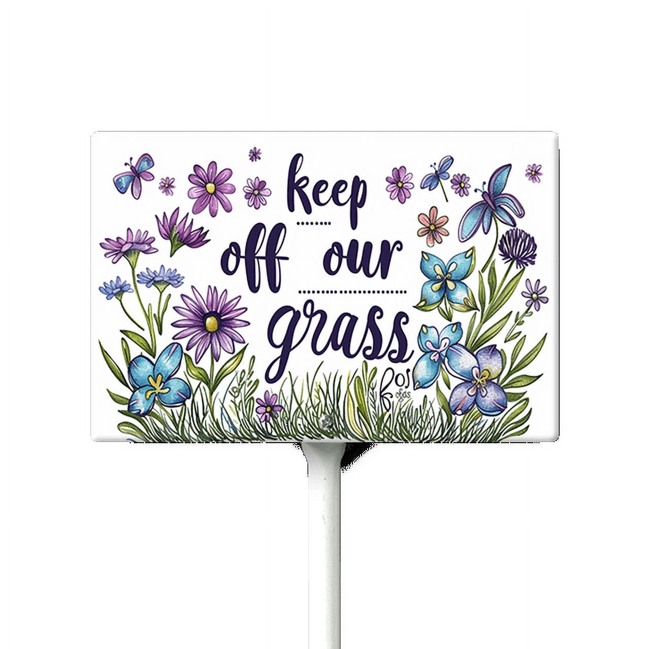 Eveokoki Keep Off Our Grass Sign, 12" x8" Stay Off Grass Aluminum Signs ...