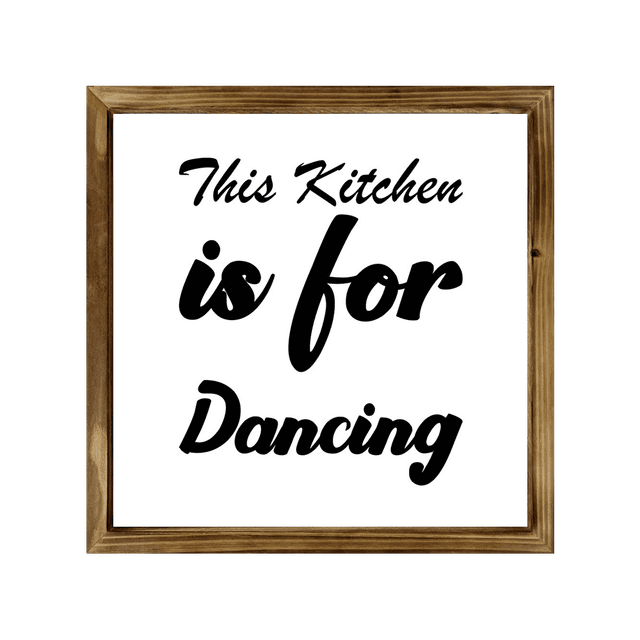 Eveokoki Kitchen Sign with Rustic Wood Frame 12x12 Inch, This kitchen ...