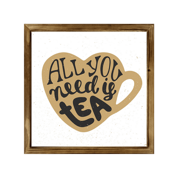 Eveokoki Kitchen Sign with Rustic Wood Frame 8x8 Inch, all you need is ...