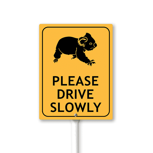 Eveokoki Koala Please Drive Slowly Sign With Stake For Neighborhoods ...