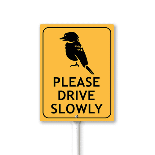 Eveokoki Kookaburra Please Drive Slowly Sign With Stake For ...