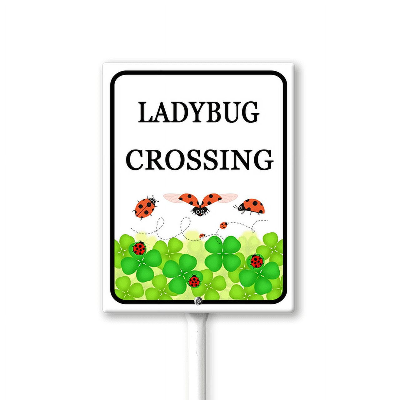 Eveokoki Ladybug Crossing Garden Stake - Garden Décor - Decorative ...