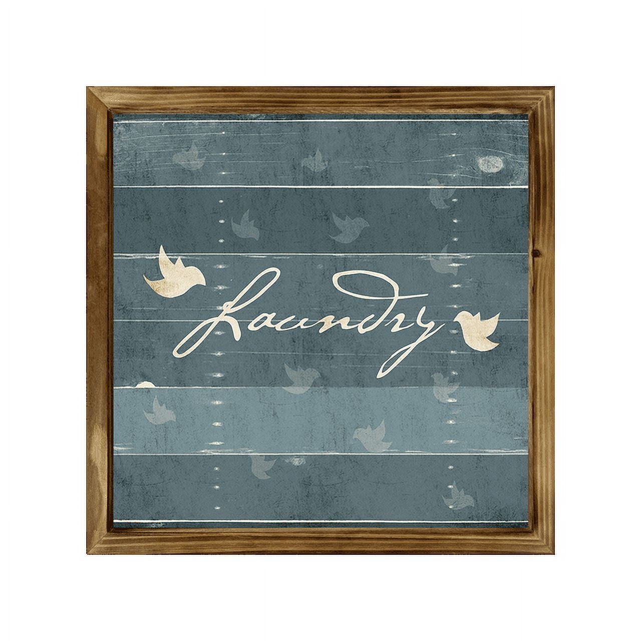Eveokoki Laundry Birds Sign 12x12 Inch, Rustic Farmhouse Decor Home ...