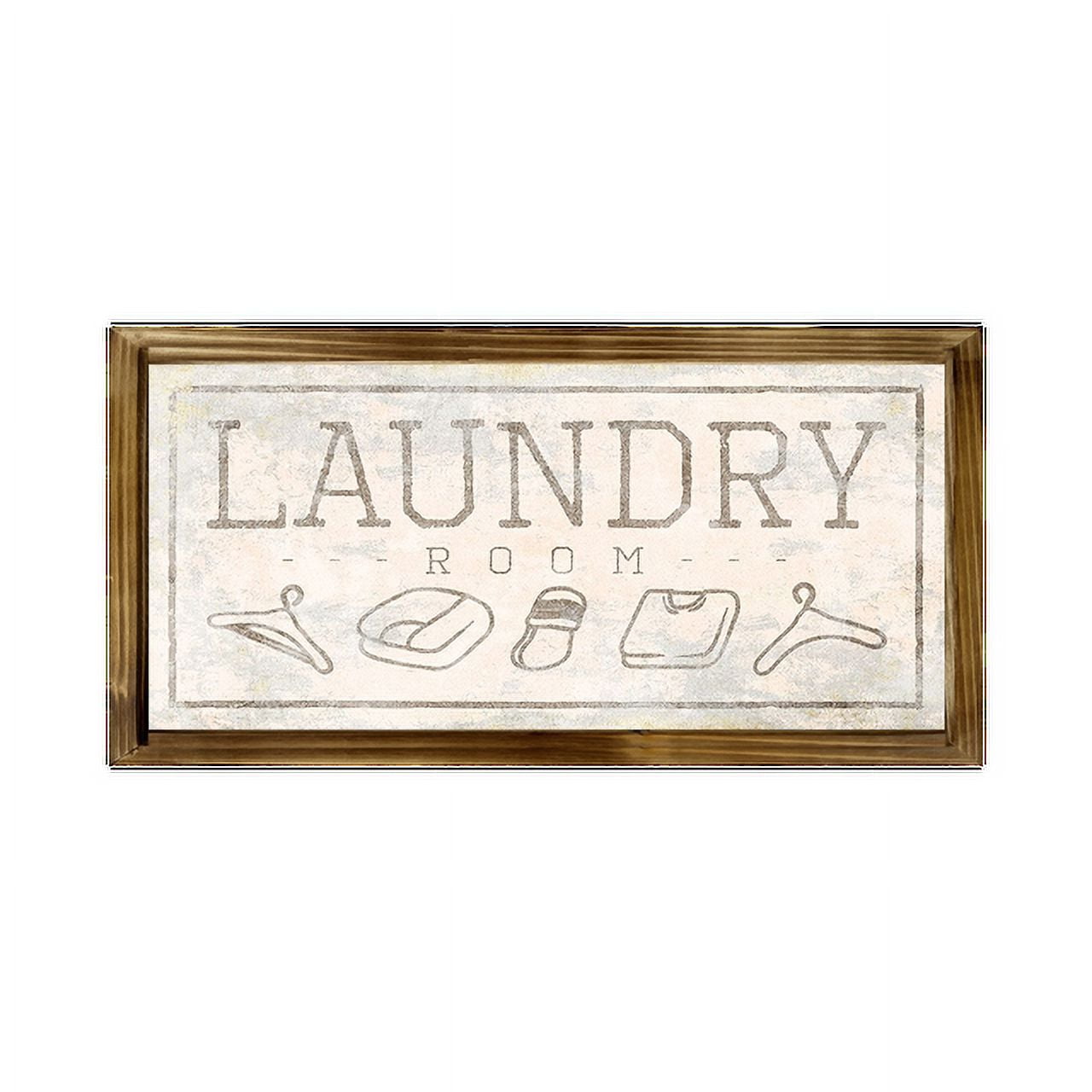 Eveokoki Laundry Room Wood Framed Laundry Sign for Laundry Room,Vintage ...