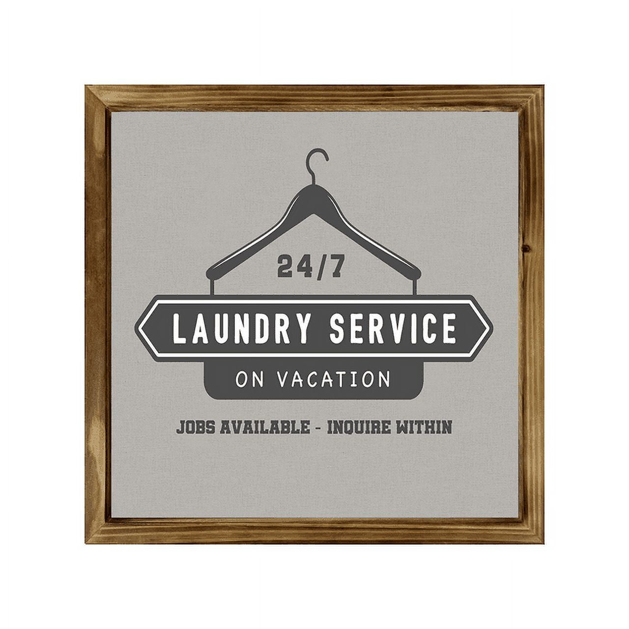 Eveokoki Laundry Service Sign 16x16 Inch, Rustic Farmhouse Decor Home ...