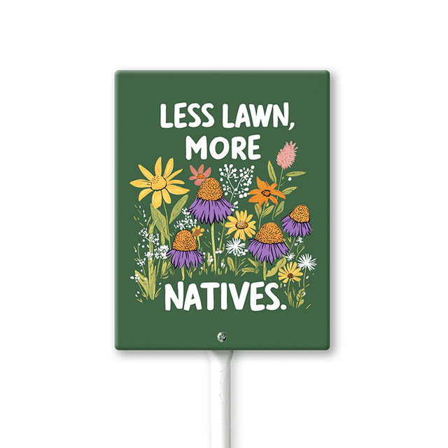 Eveokoki Less Lawn More Natives - Native Plant Garden Sign - Native ...