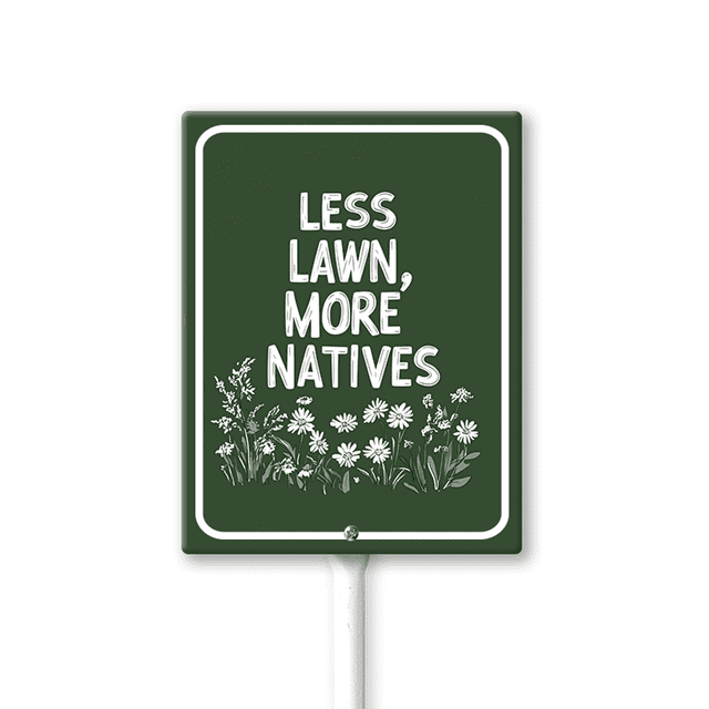 Eveokoki Less Lawn More Natives - Native Plant Garden Sign - Native ...