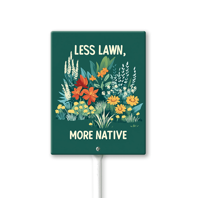Eveokoki Less Lawn More Natives - Native Plant Garden Sign - Native ...