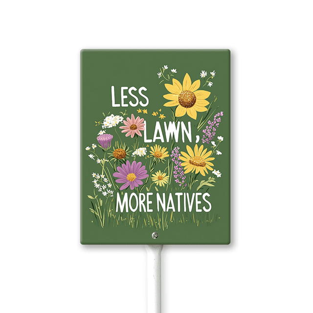 Eveokoki Less Lawn More Natives - Native Plant Garden Sign - Native ...