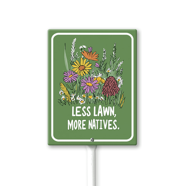 Eveokoki Less Lawn More Natives - Native Plant Garden Sign - Native ...