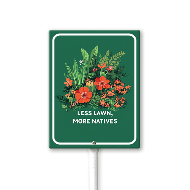 Eveokoki Less Lawn More Natives - Native Plant Garden Sign - Native ...